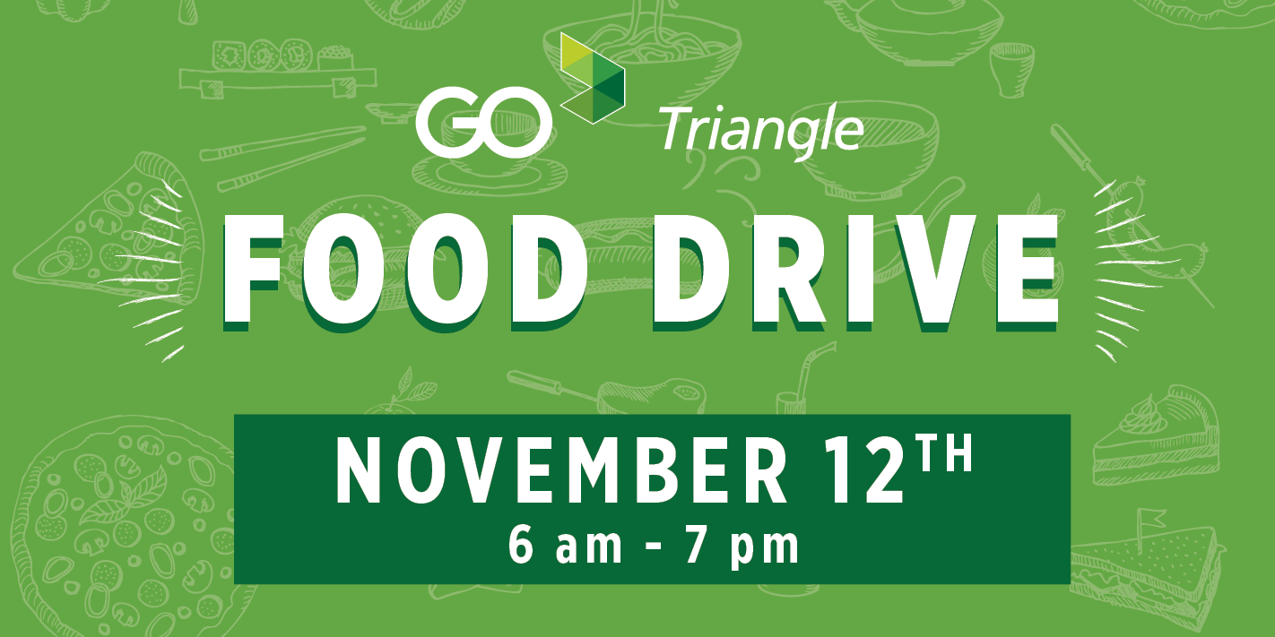 GoTriangle Food Drive on Tuesday, November 12 | GoTriangle